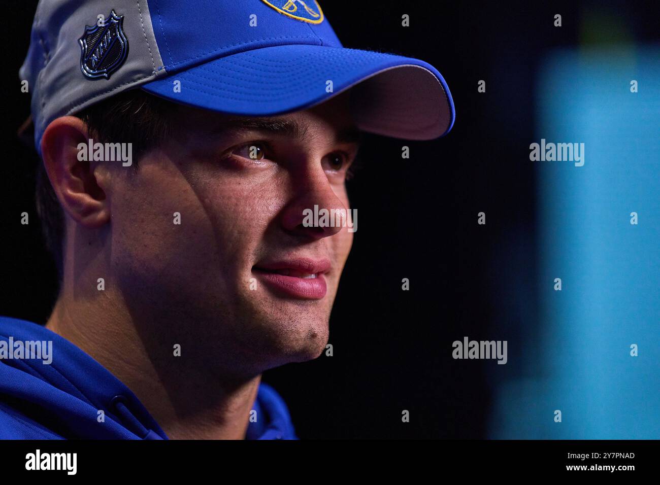 John Jason JJ Peterka in TV interview after the friendly match of the ...