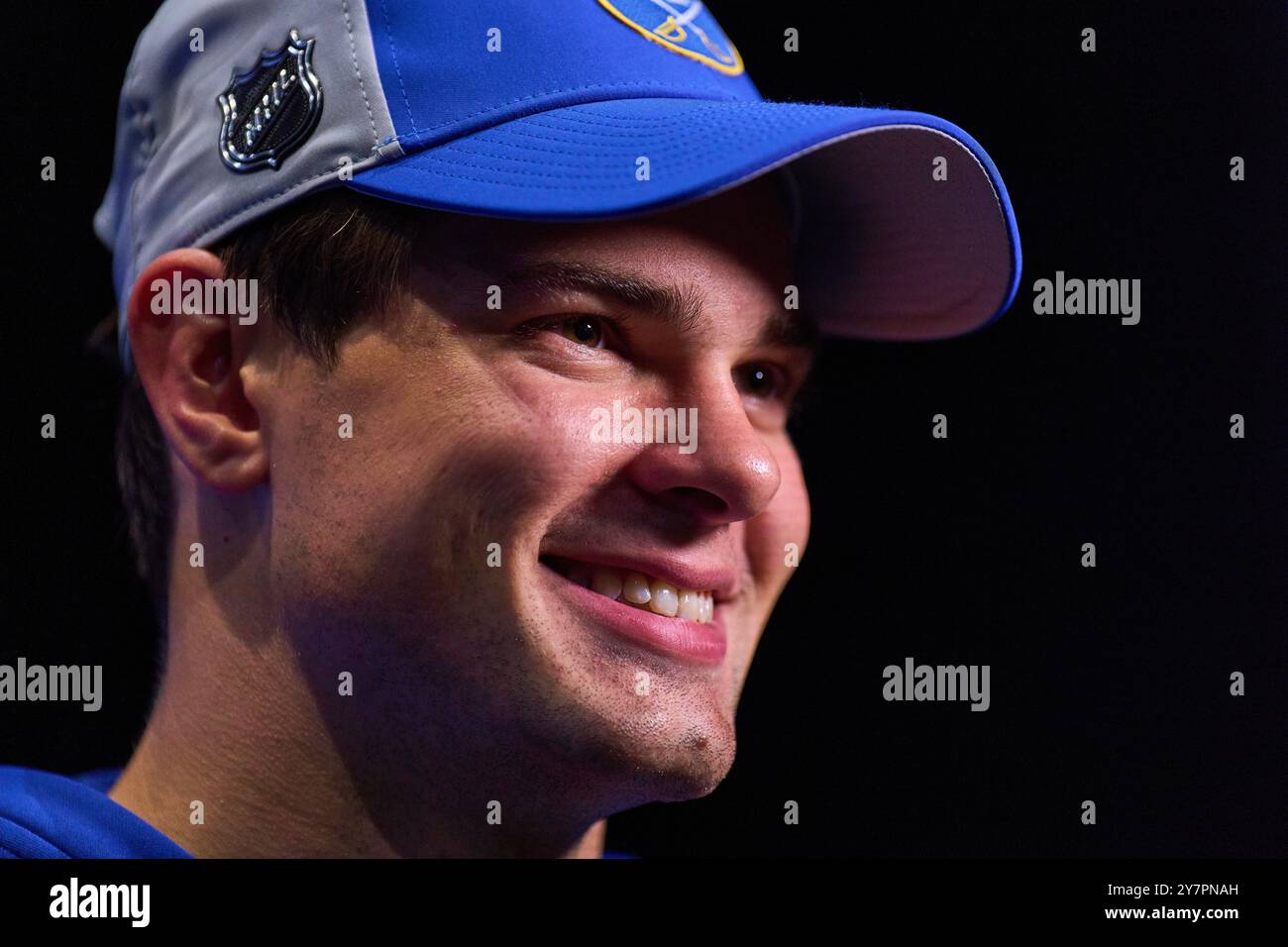 John Jason JJ Peterka in TV interview after the friendly match of the ...