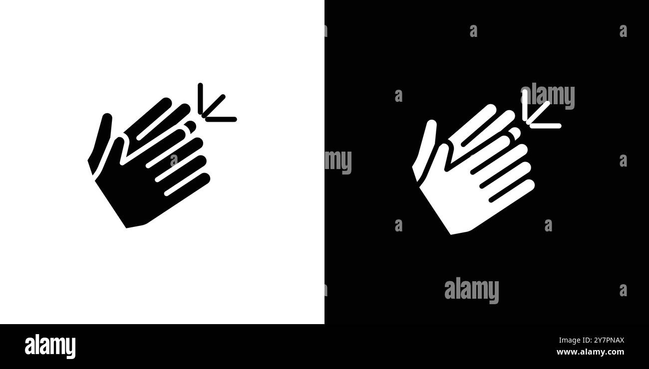 Clapping hand icon Flat thin line vector illustration art outline set Stock Vector Image & Art ...