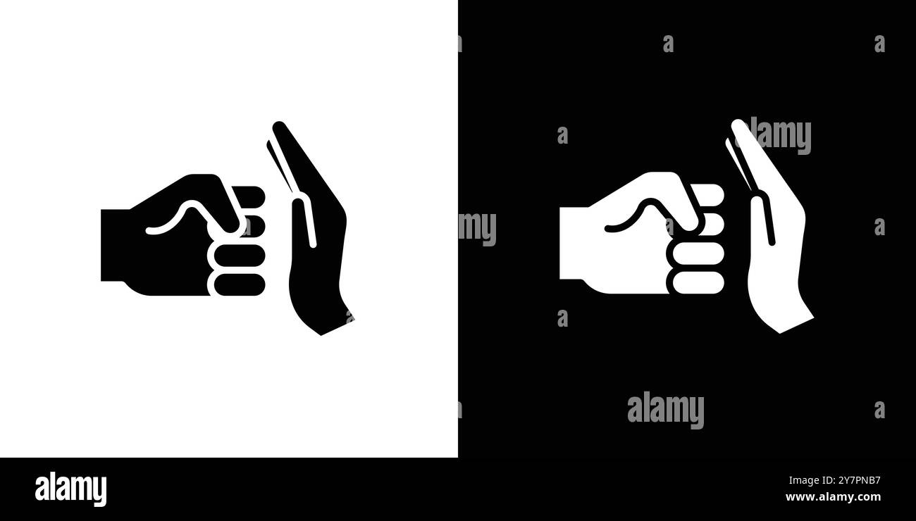 Domestic violence icon Flat thin line vector illustration art outline ...