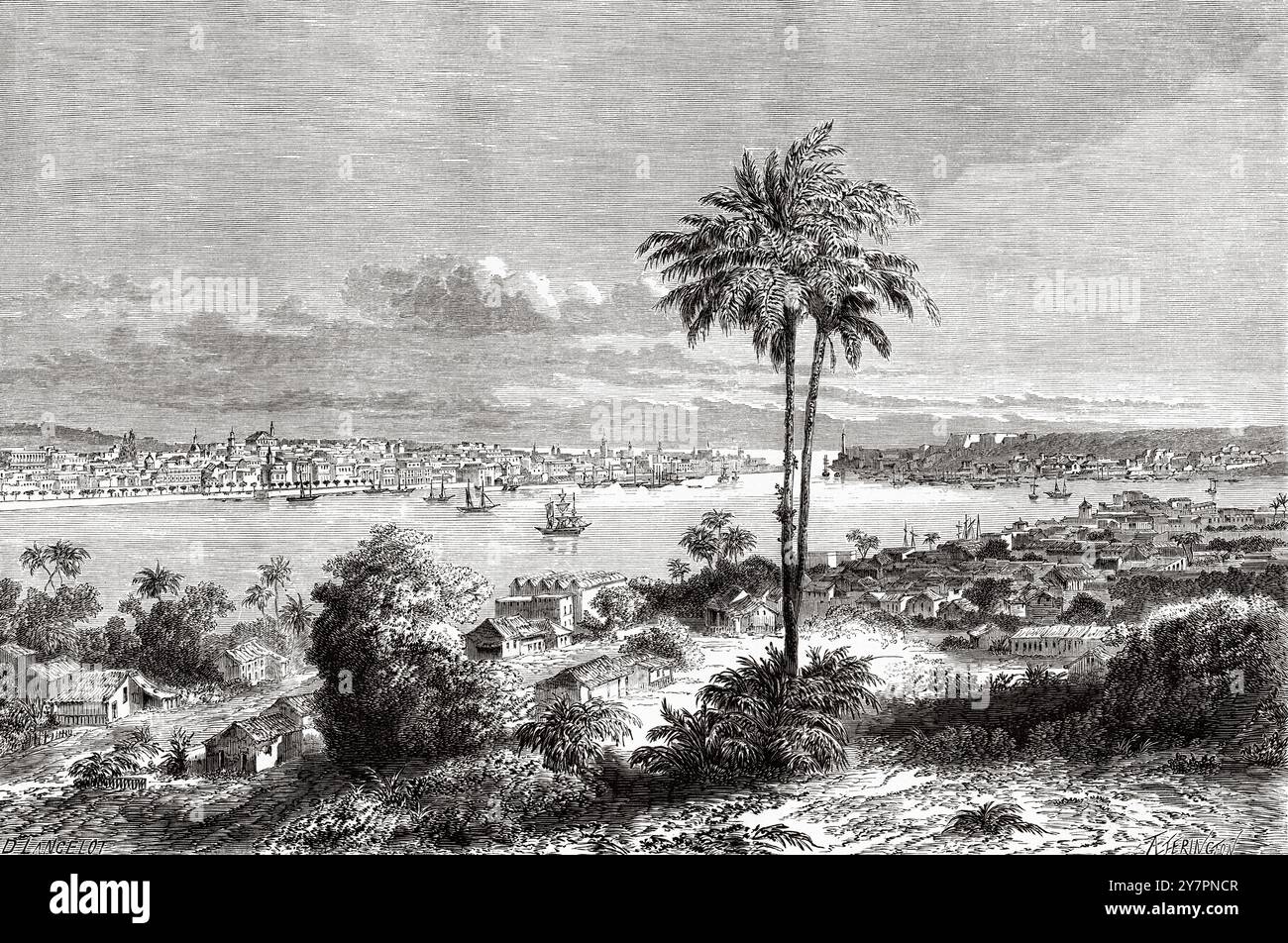 View of Havana city, capital of Cuba. Antilles of the Caribbean Sea ...