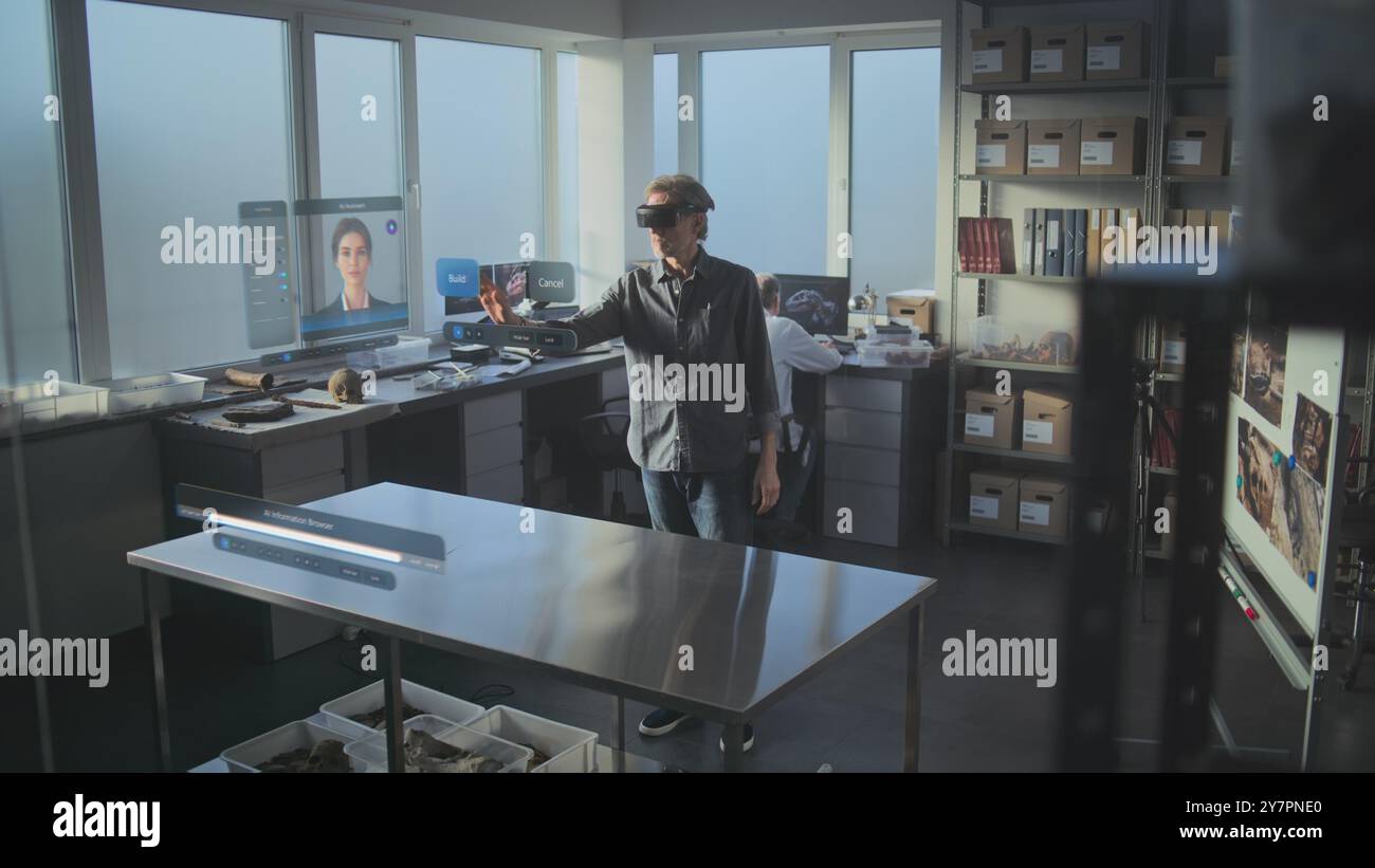 Advanced archaeological lab: 3D graphics of virtual display with AI ...