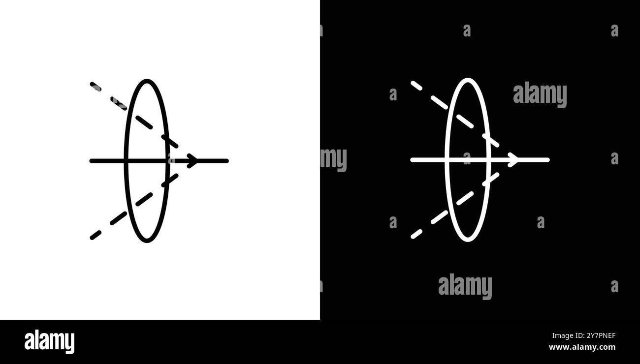 Convex icon Flat thin line vector illustration art outline set Stock ...