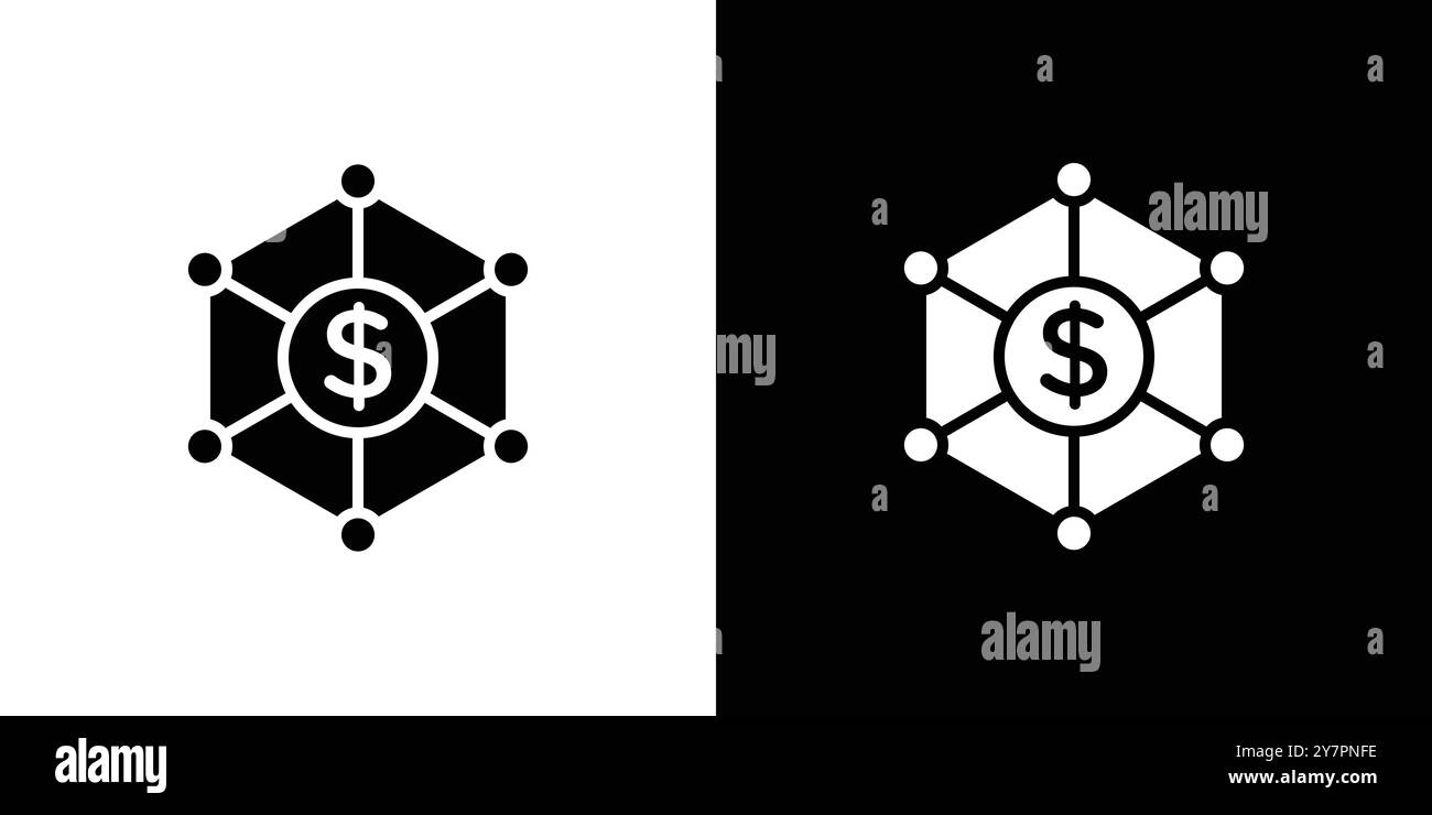 Financial scheme icon Flat thin line vector illustration art outline ...