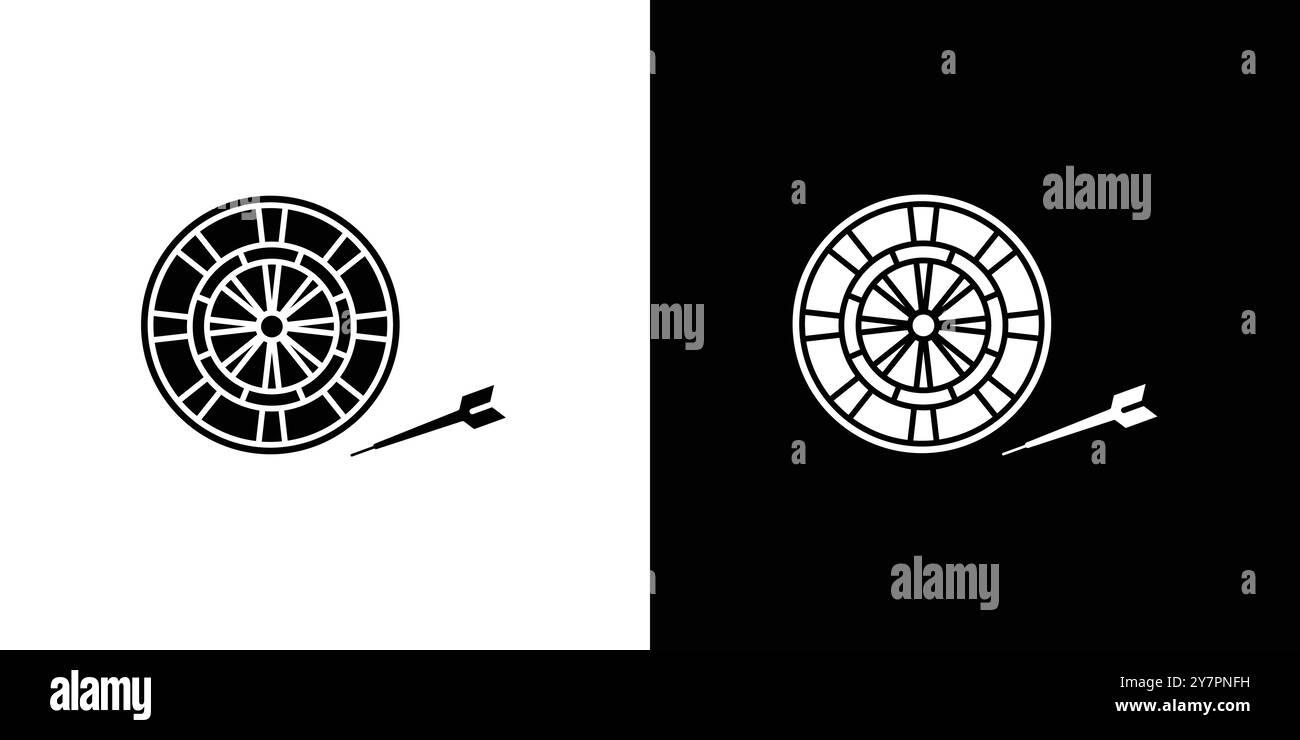 Darts icon Flat thin line vector illustration art outline set Stock ...
