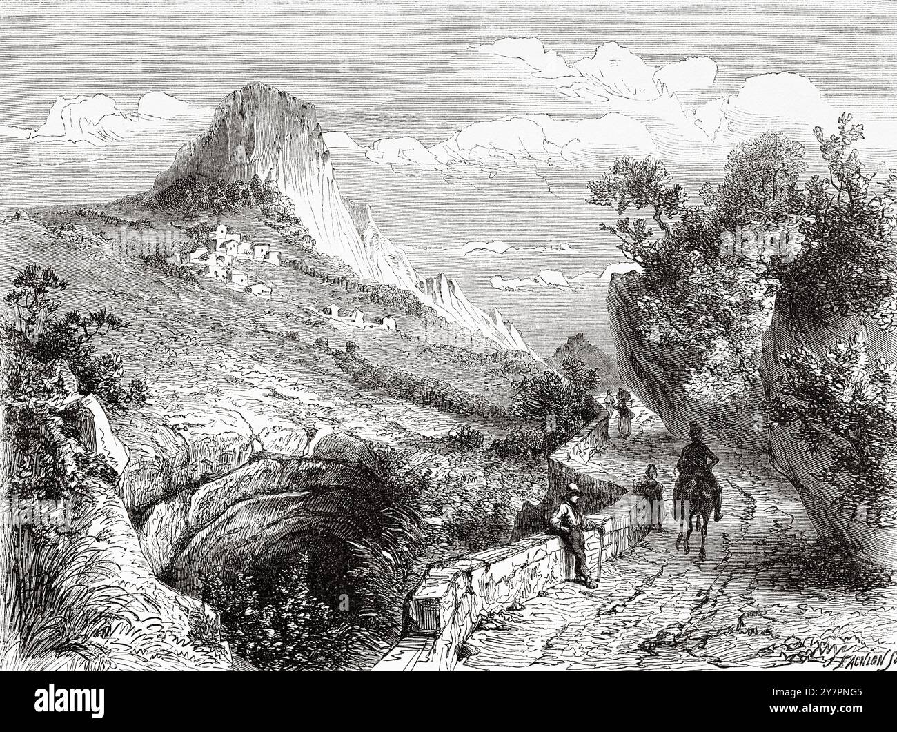 Mont Vélan and Plan-de-Baix seen from the sources of Ruidoux, Drome ...