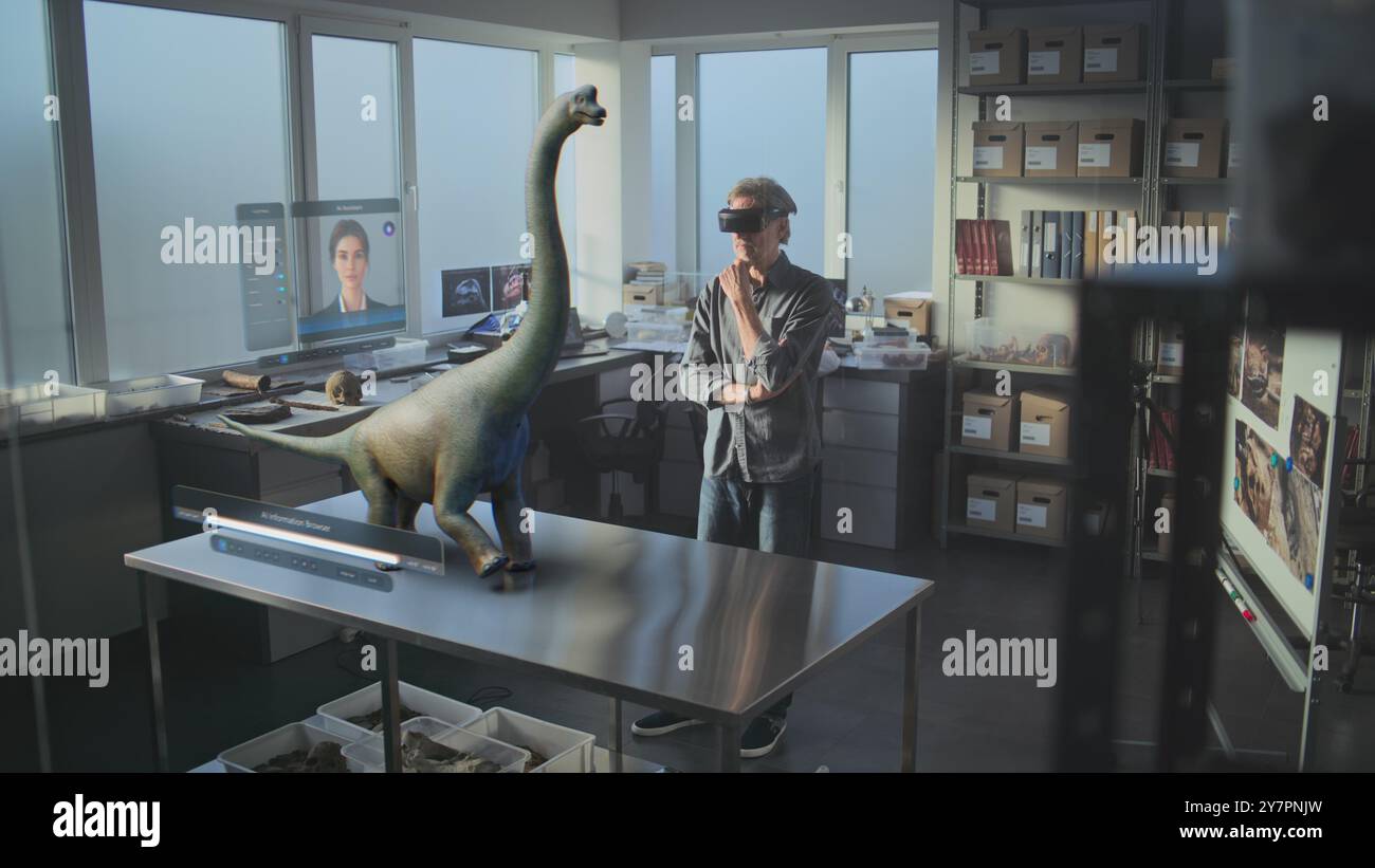 Advanced archaeological lab: 3D graphics of virtual display with AI ...