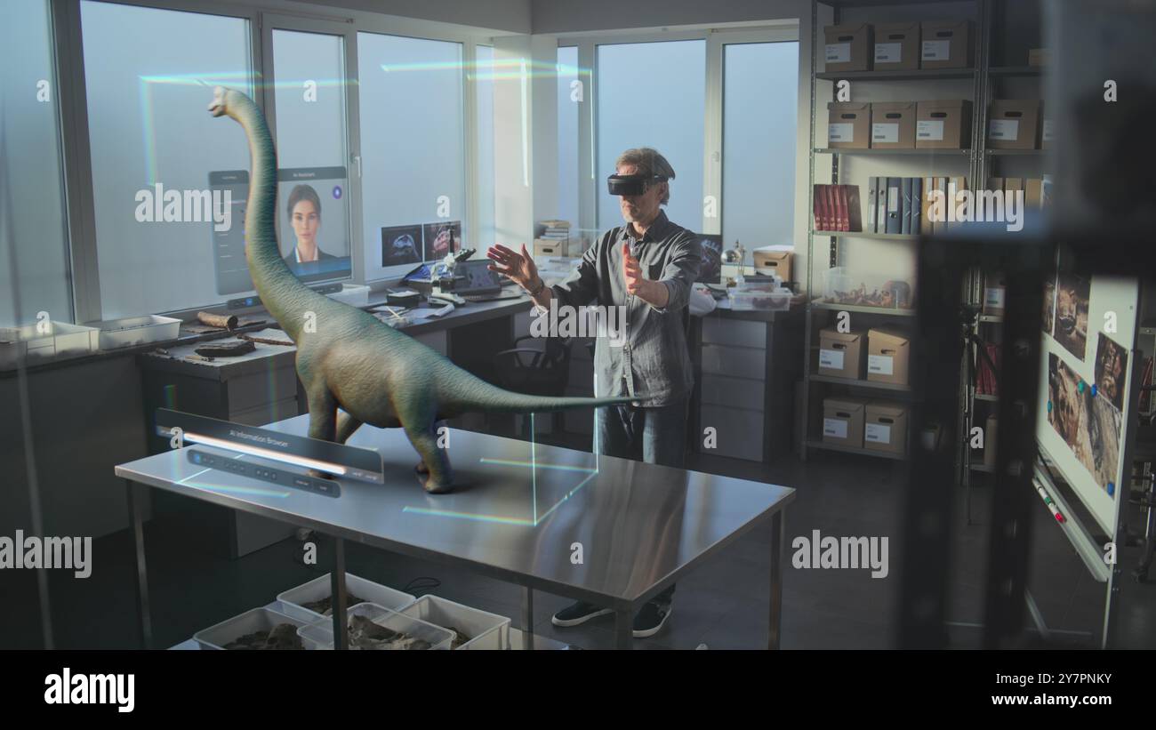 Advanced archaeological lab: 3D graphics of virtual display with AI ...