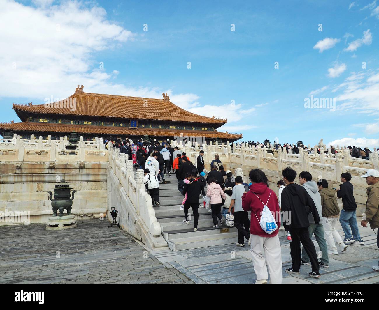 BEIJING, CHINA - OCTOBER 1, 2024 - Visitors visit the Palace Museum in ...