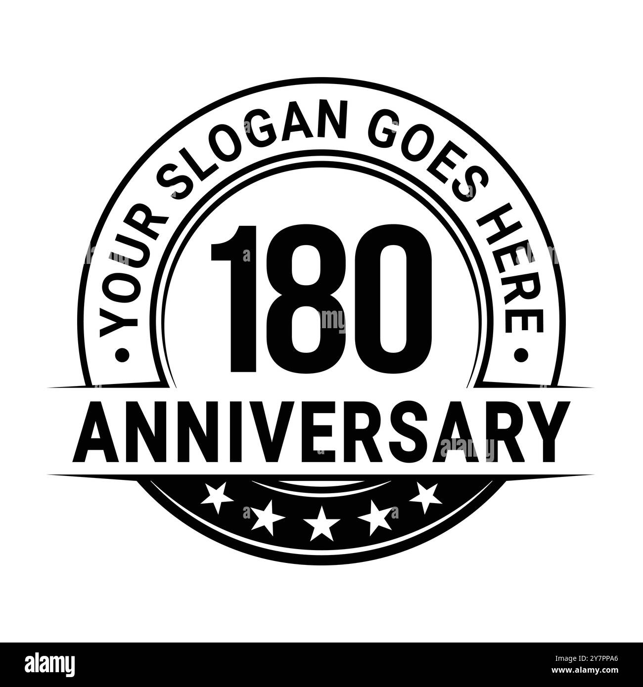 180 years anniversary logo design template. 180th anniversary ...
