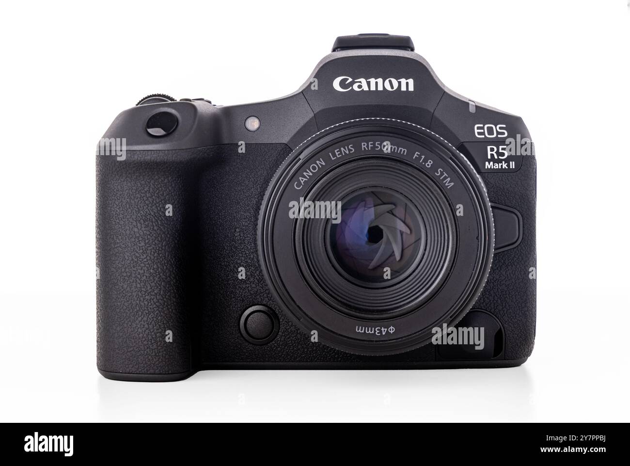 Varna, Bulgaria - August 31,2024: Image of Canon EOS R5 Mark II ...