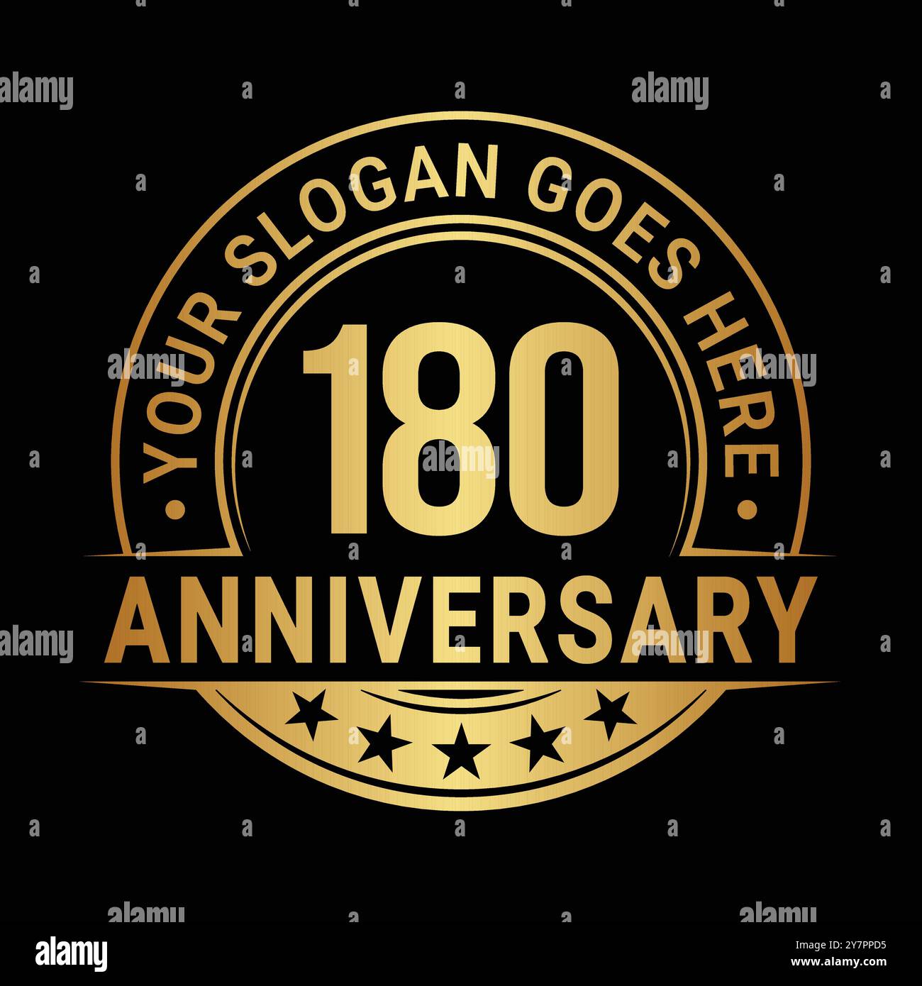 180 years anniversary logo design template. 180th anniversary ...
