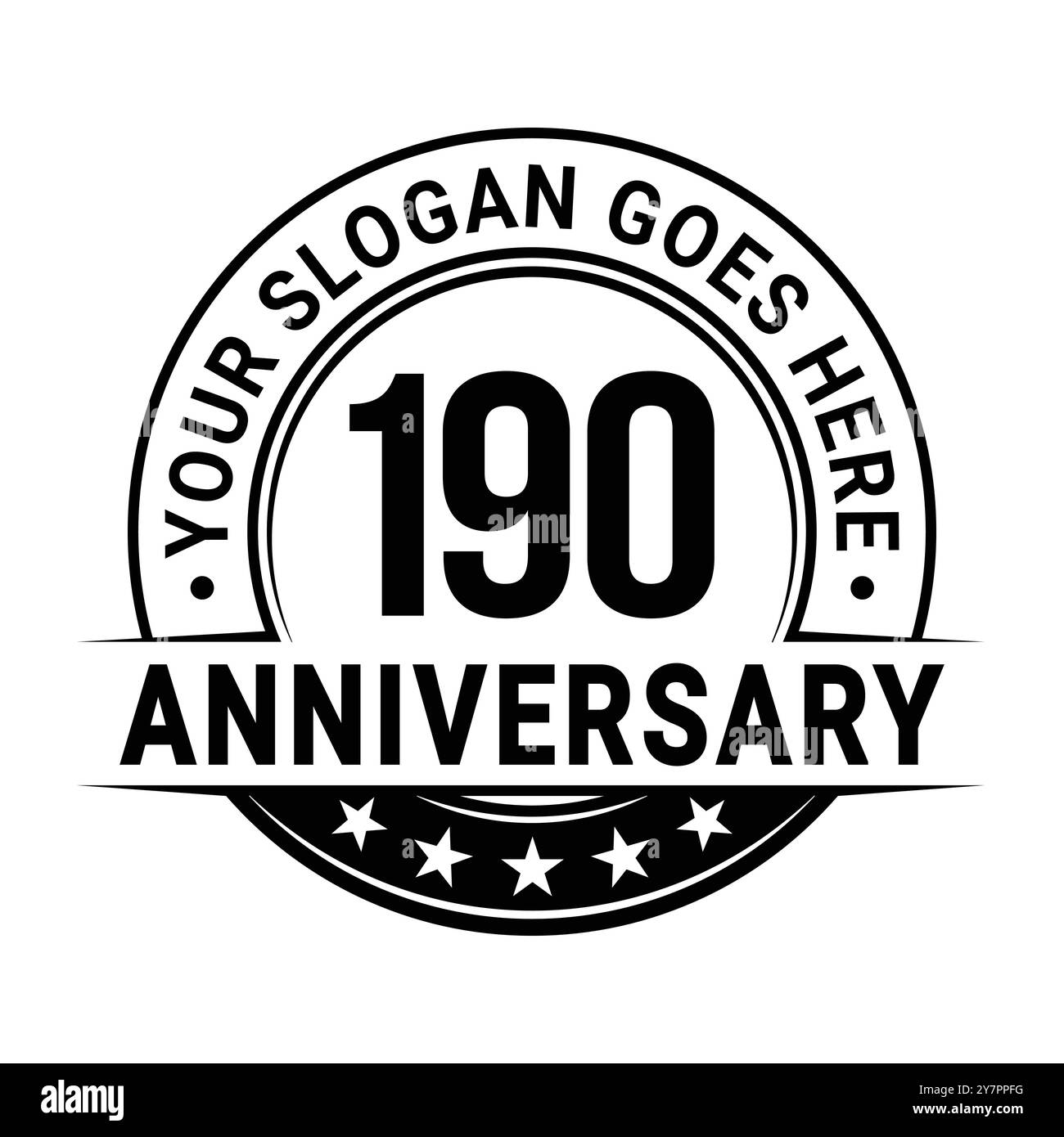 190 years anniversary logo design template. 190th anniversary ...