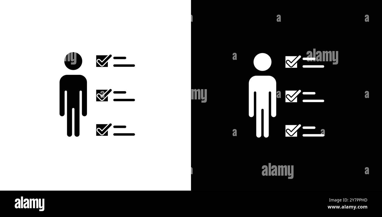 Personal Assessment icon Flat thin line vector illustration art outline ...