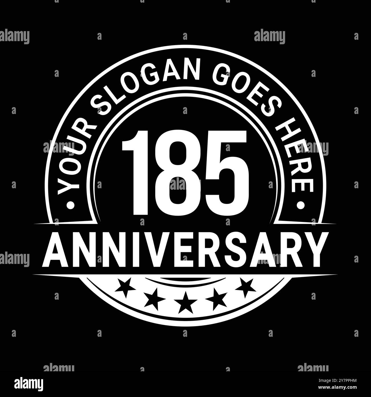 185 years anniversary logo design template. 185th anniversary ...