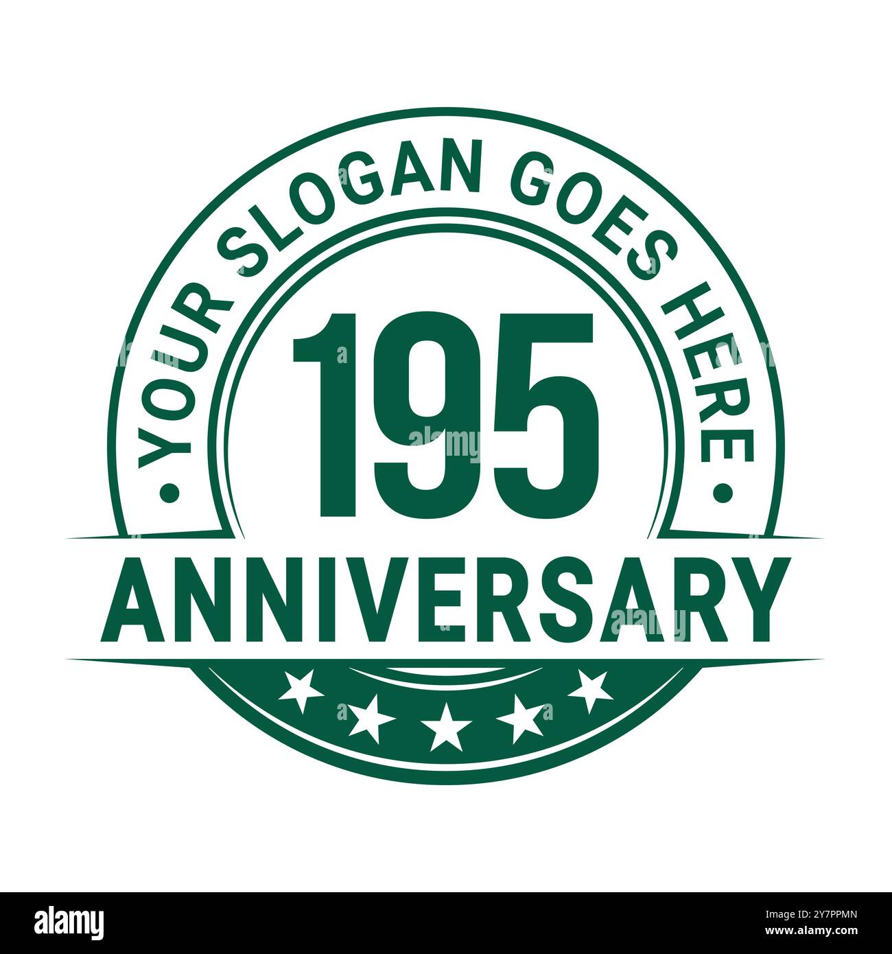 195 years anniversary logo design template. 195th anniversary ...