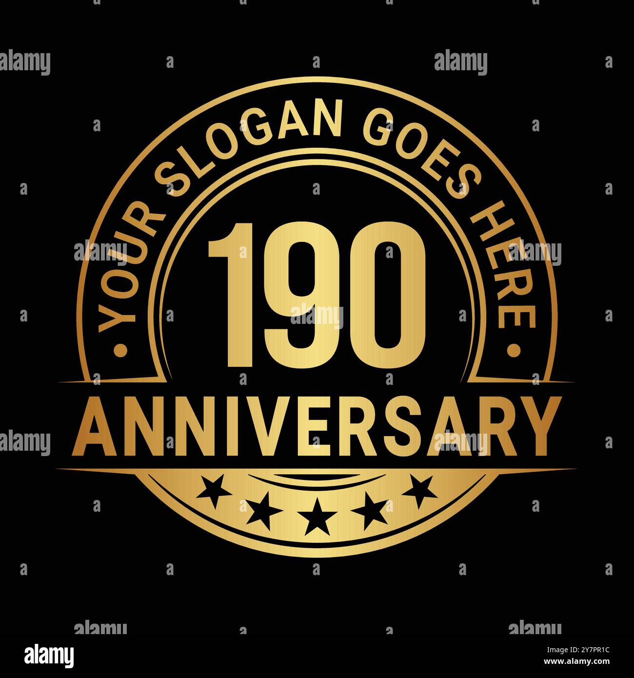 190 years anniversary logo design template. 190th anniversary ...