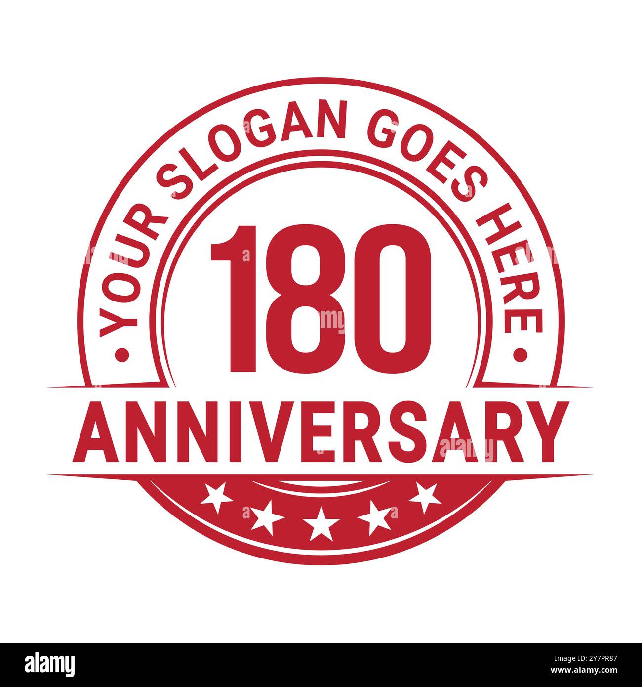 180 years anniversary logo design template. 180th anniversary ...