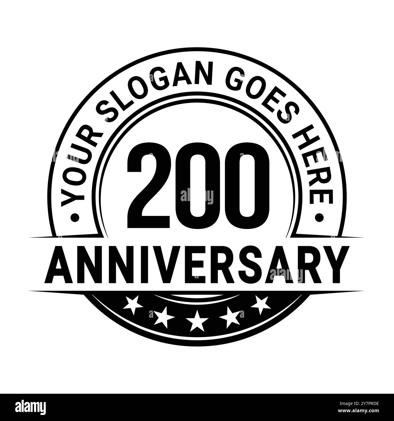 200 years anniversary logo design template. 200th anniversary ...