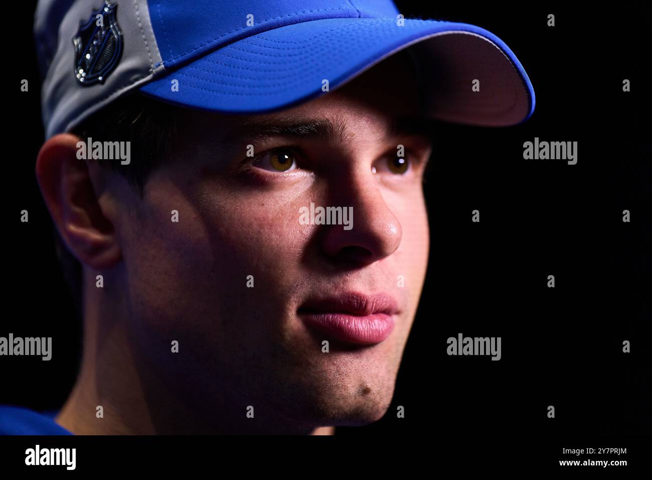 John Jason JJ Peterka in TV interview after the friendly match of the ...