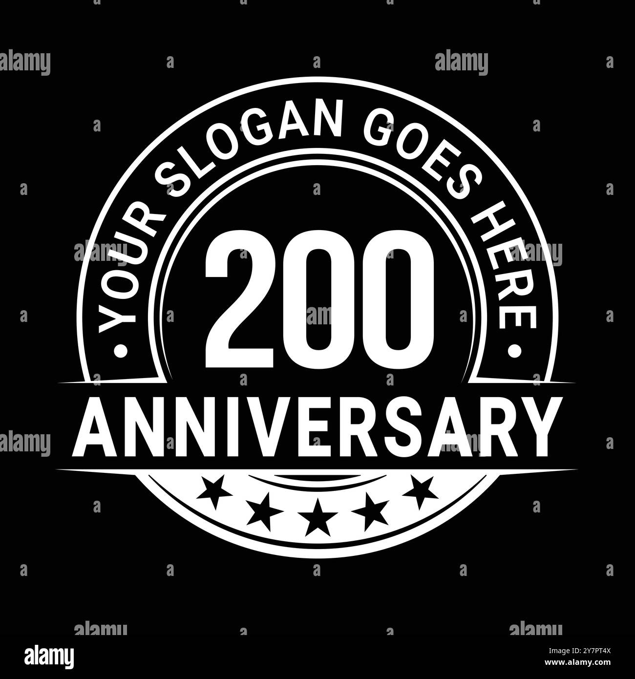 200 years anniversary logo design template. 200th anniversary ...