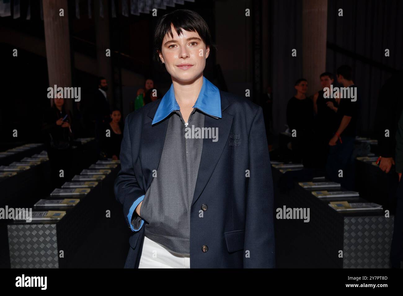 Jessie Buckley attends the Miu Miu Spring/Summer 2025 collection ...