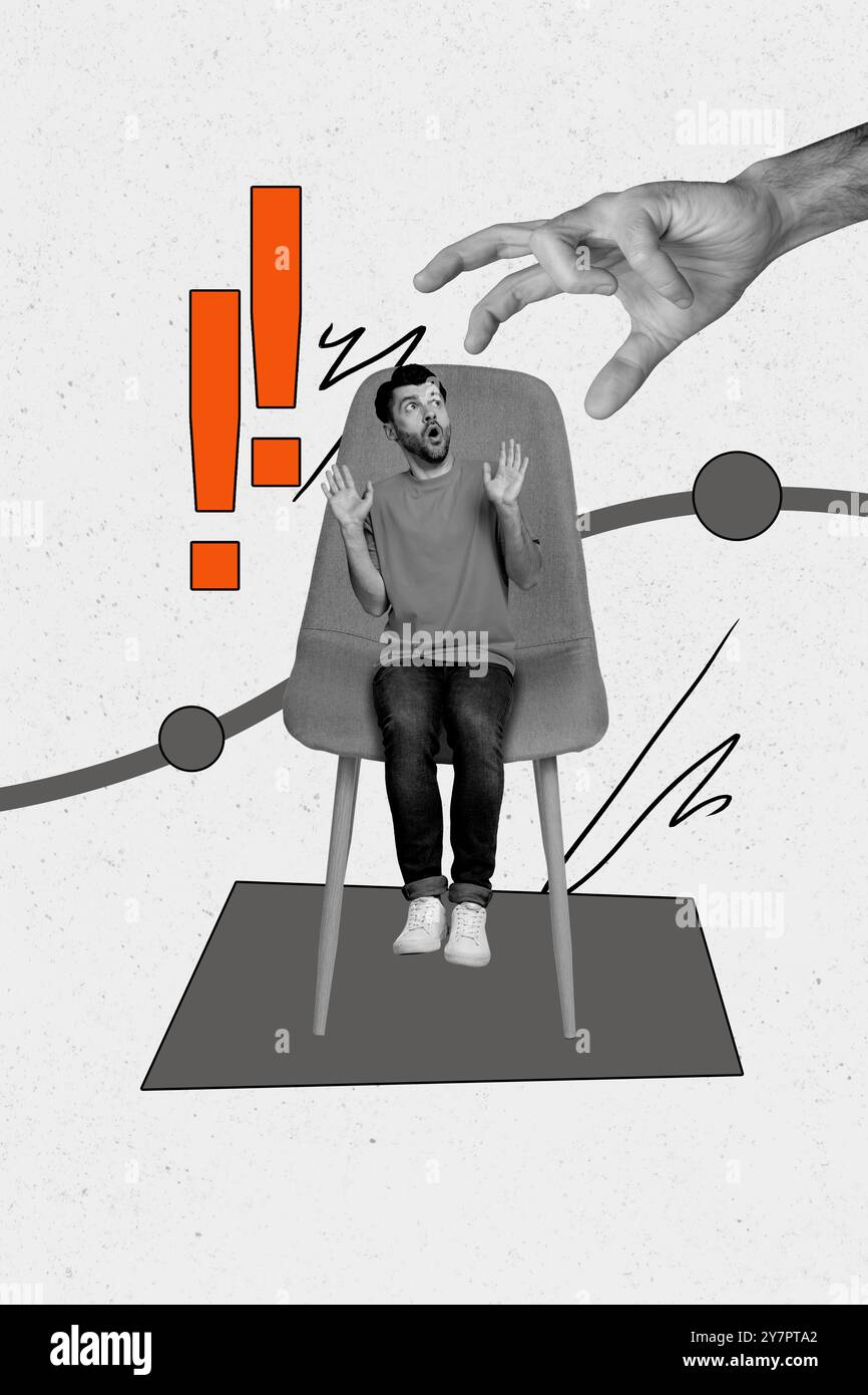 Composite trend artwork sketch image photo collage of huge sleeve hand ...