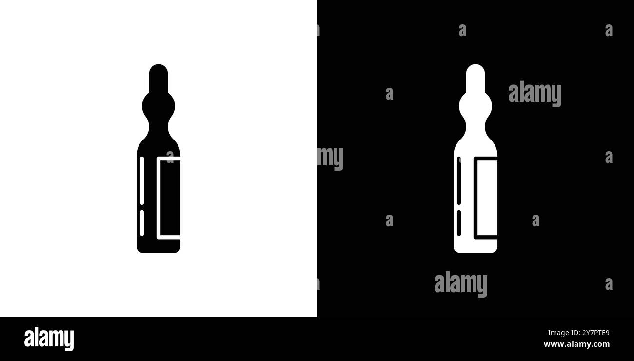 vial medical icon Flat thin line vector illustration art outline set ...