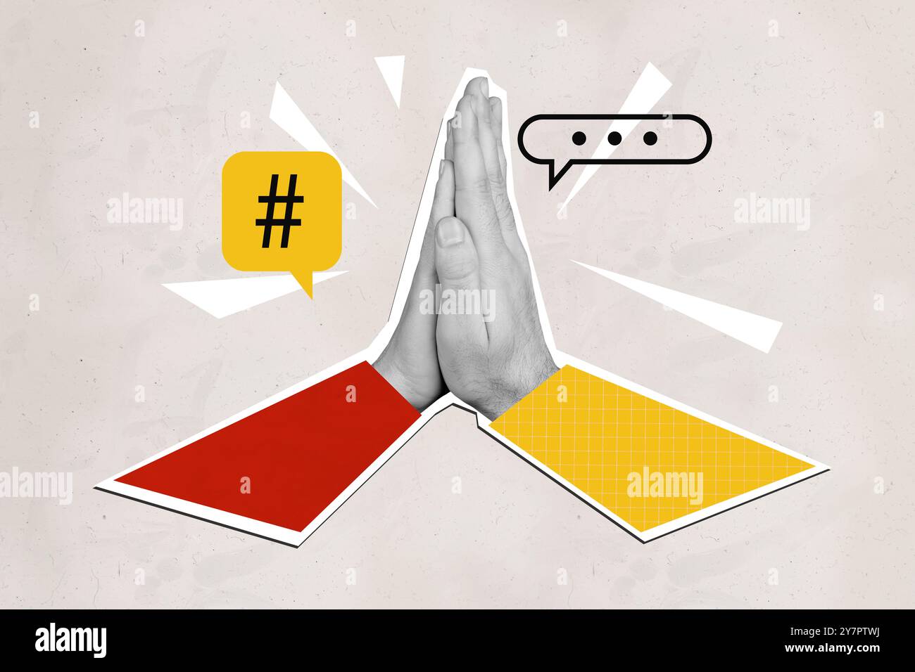 Composite trend artwork sketch image photo collage of arm sleeve hand ...