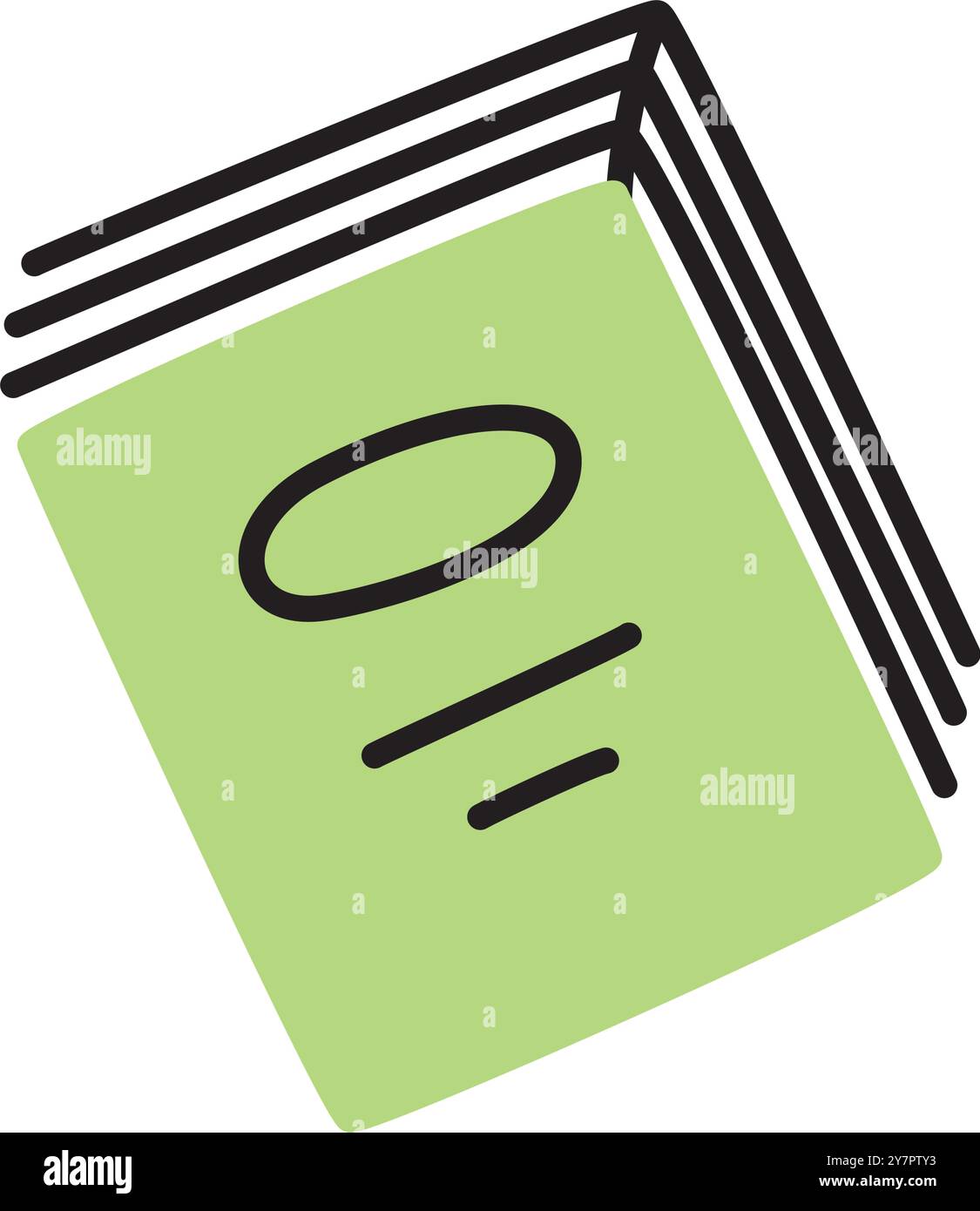 Doodle book icon hand drawn in minimalistic style. Knowledge symbol ...