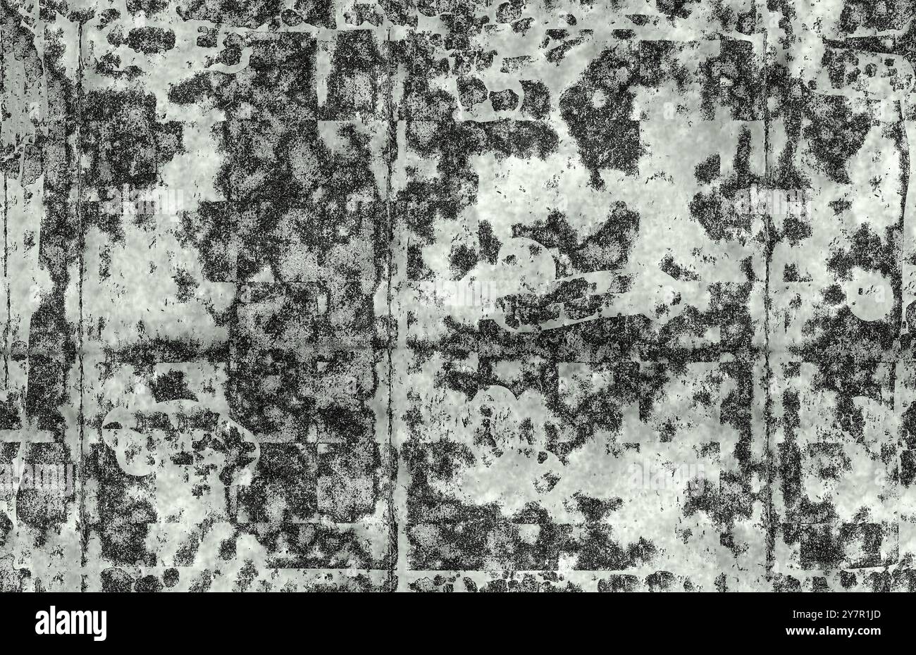 Grunge rough texture with gray-white spots on the surface close-up ...