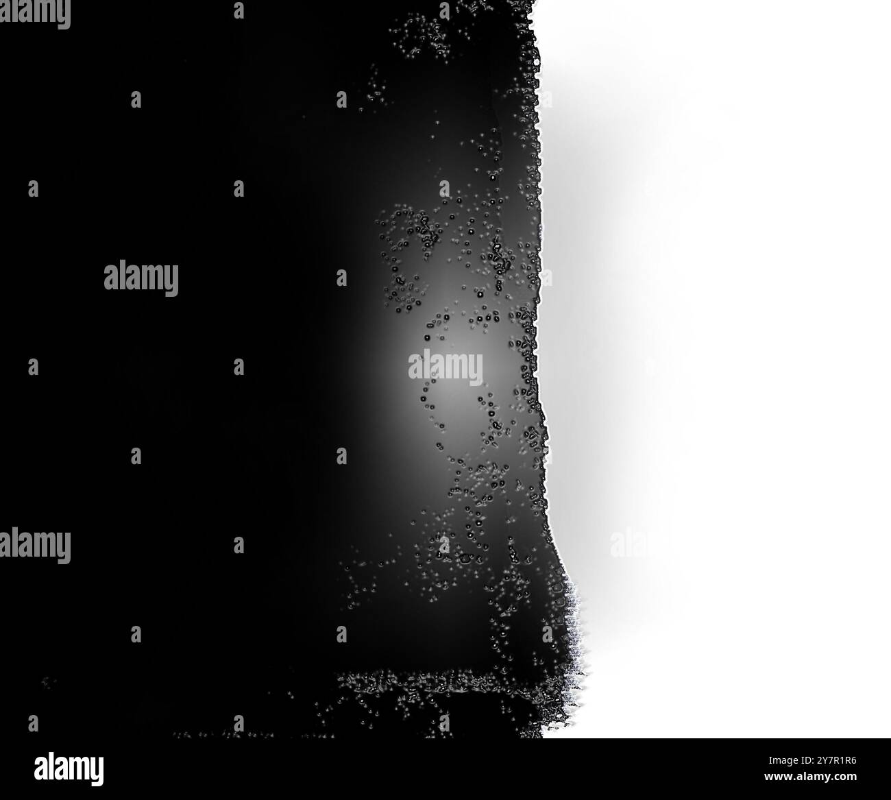 Background texture black and white split surface with uneven edges ...