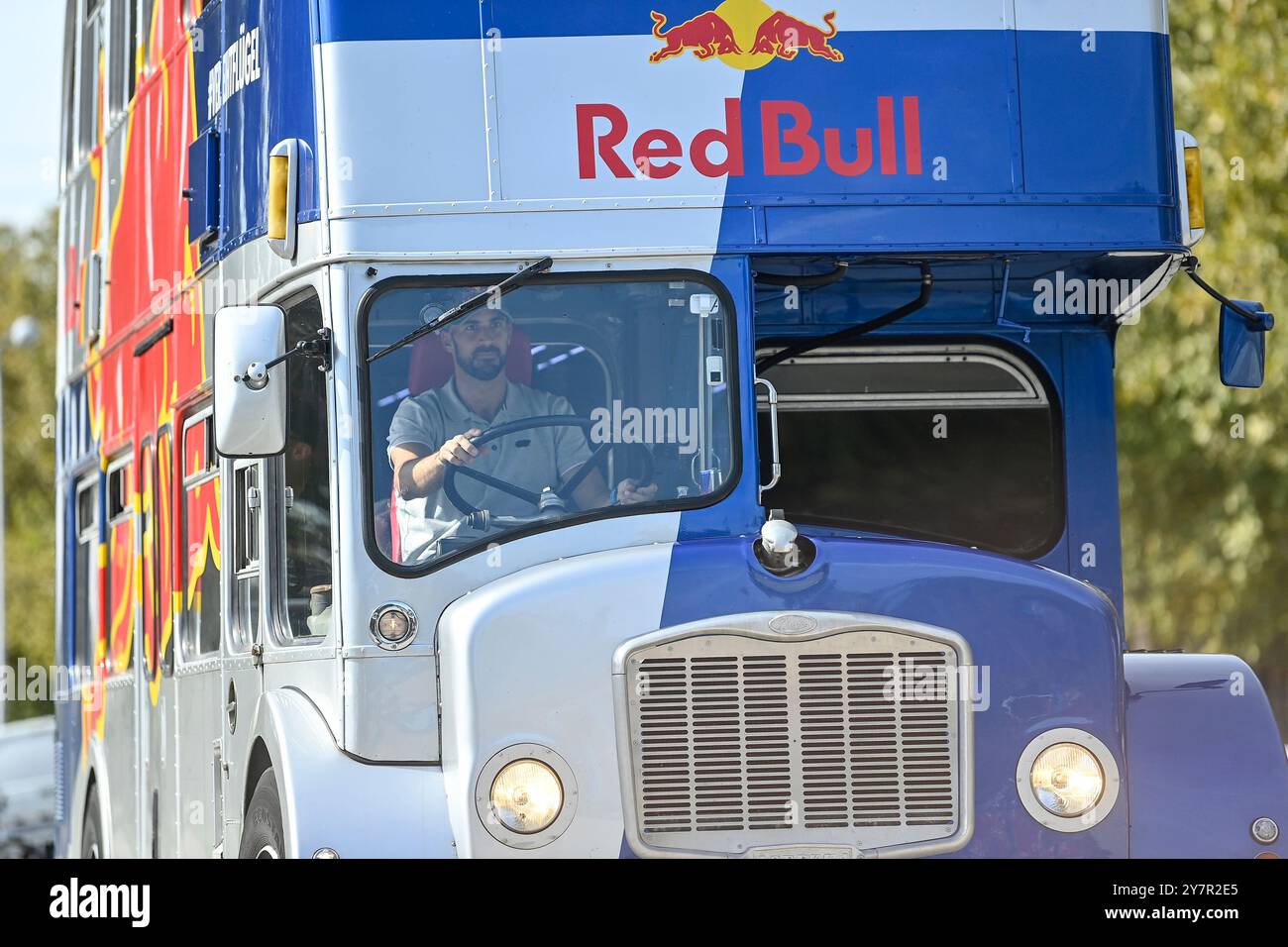 Triple gold medalist rower Martin Sinkovic drove the Red Bull party bus ...