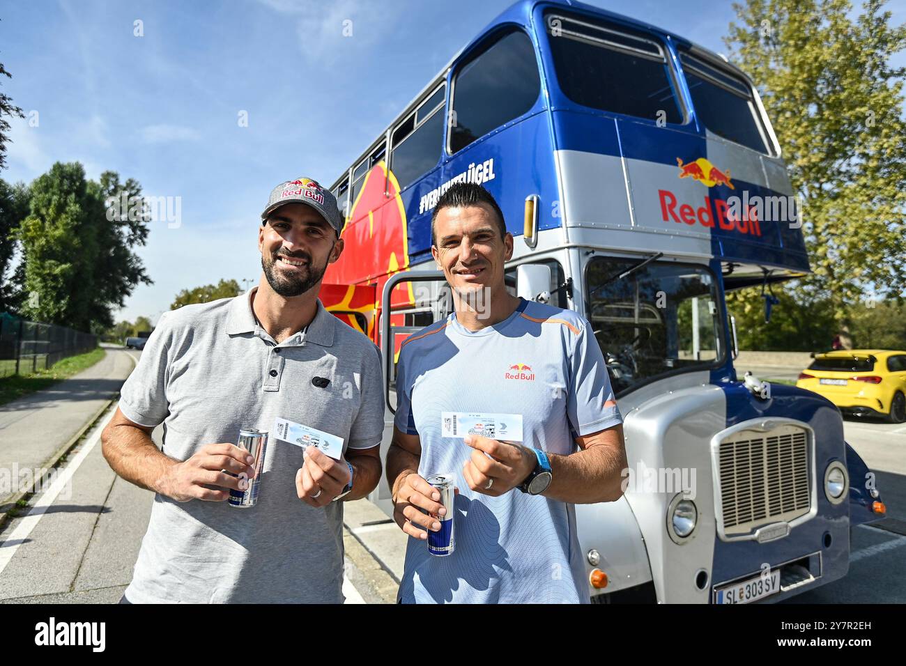 Triple gold medalist rower Martin Sinkovic drove the Red Bull party bus ...