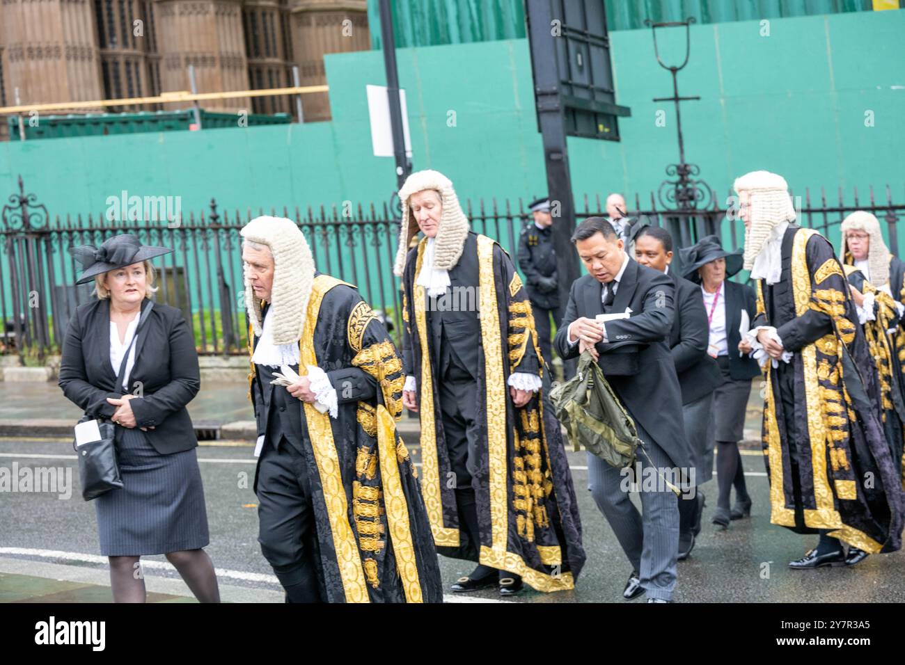 London, UK. 1st Oct, 2024. Judges leave the Westminster Abbey service ...