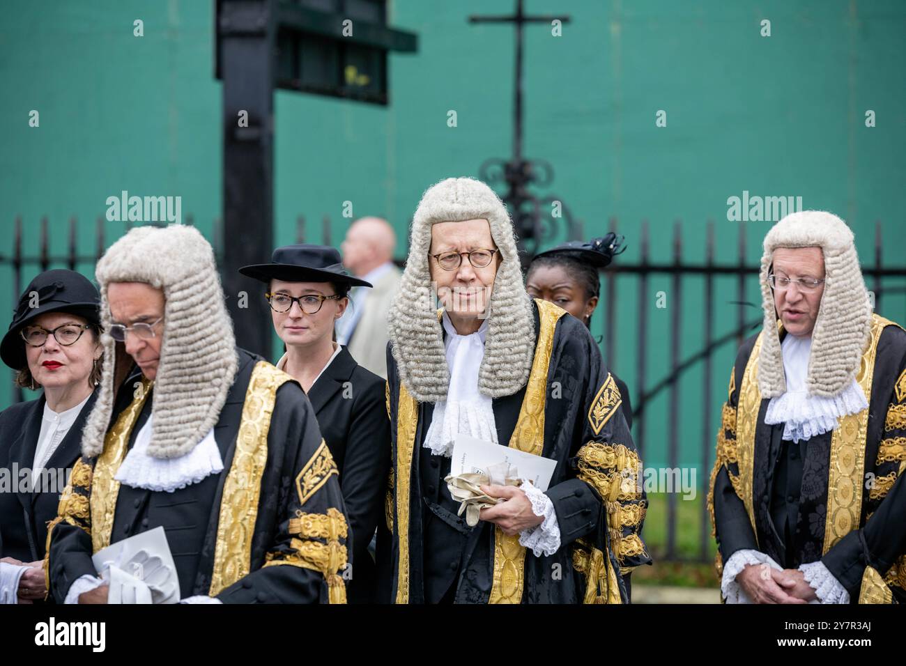 London, UK. 1st Oct, 2024. Judges leave the Westminster Abbey service ...