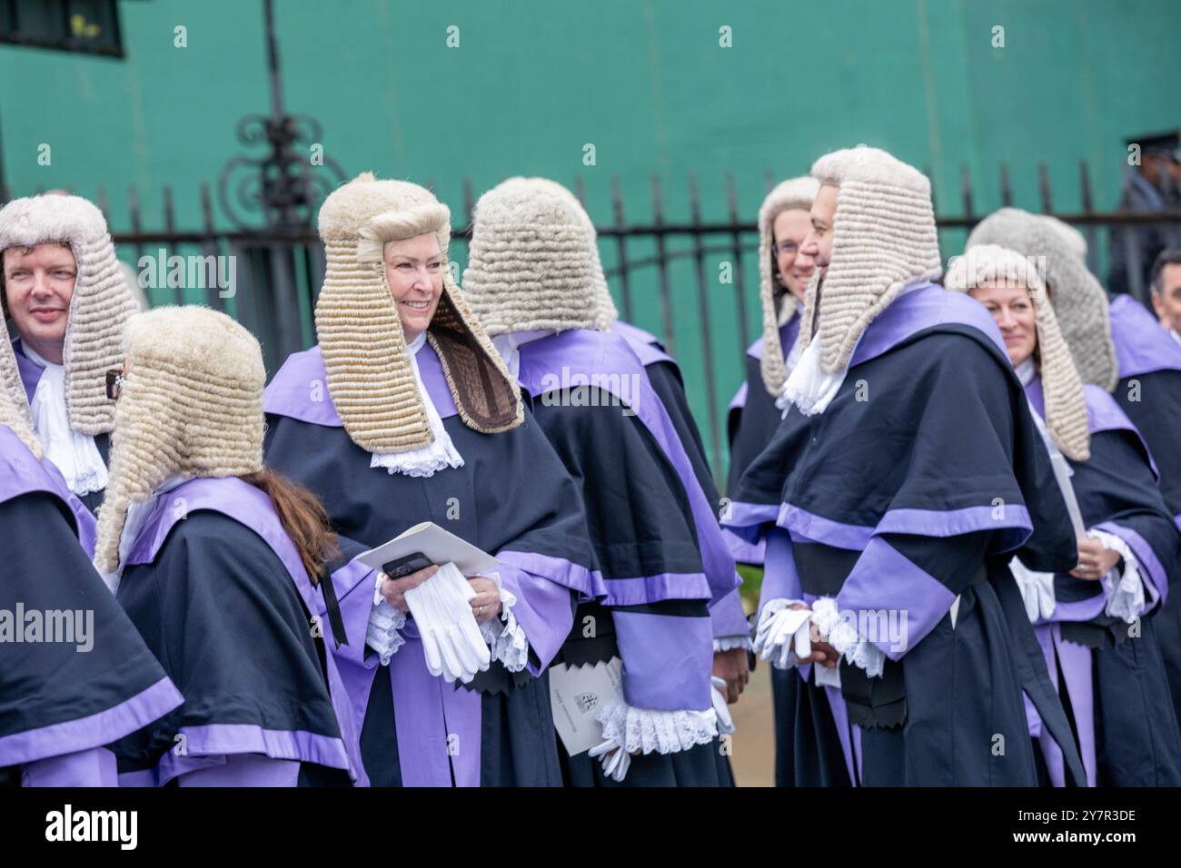 London, UK. 1st Oct, 2024. Judges leave the Westminster Abbey service ...