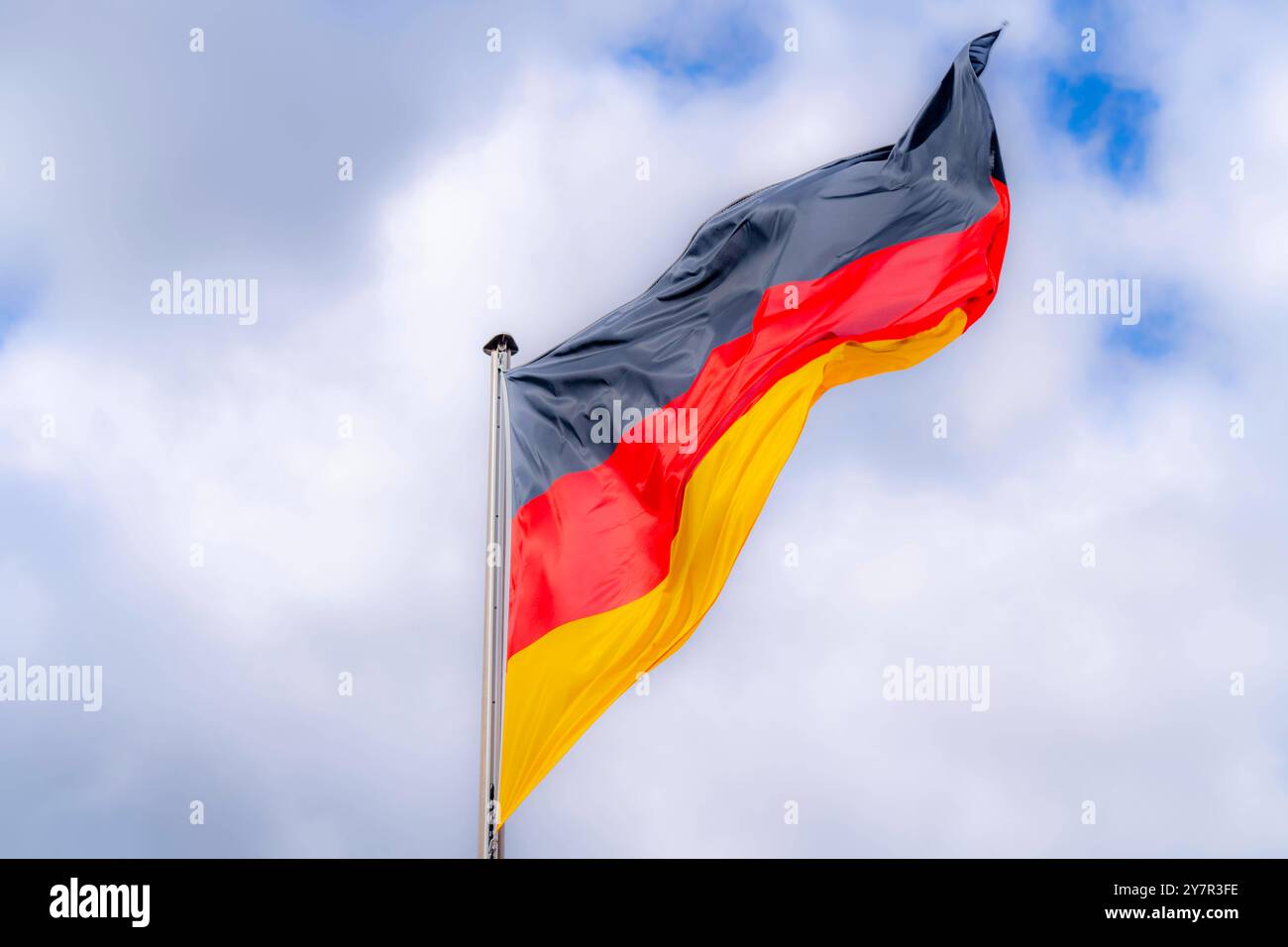Wehende Deutschland Fahne Fahnen *** Waving Germany flag Flags Stock ...