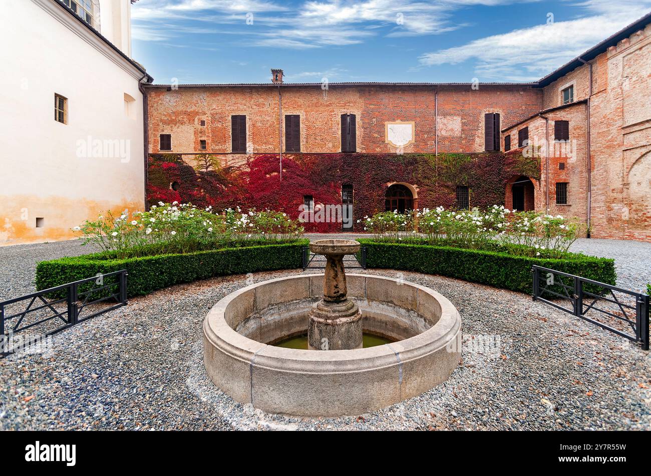 Italy Piedmont Principato di Lucedio Cistercian Abbey 1123 Stock Photo ...