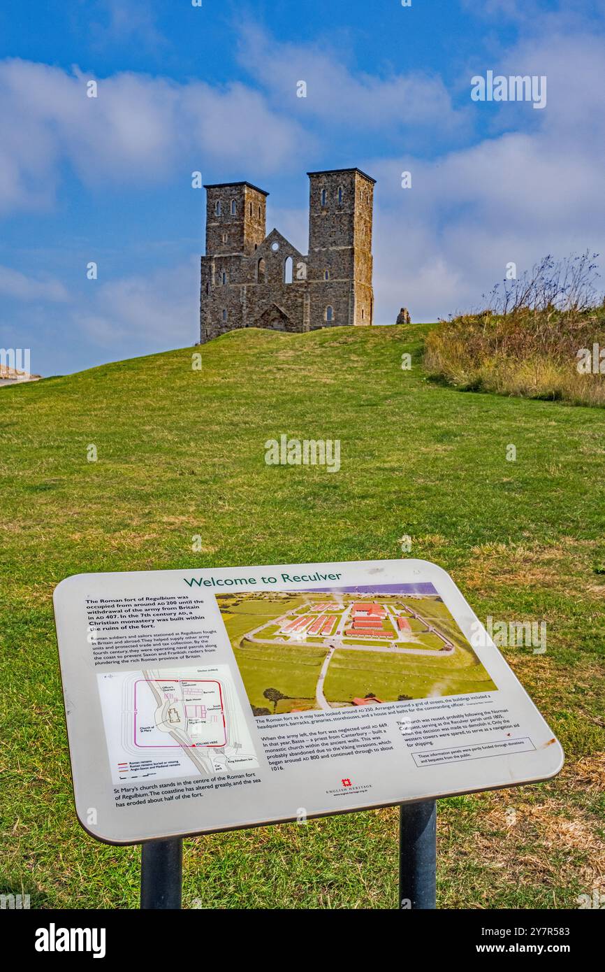 Reculver Towers & Roman Fort. Kent Stock Photo - Alamy