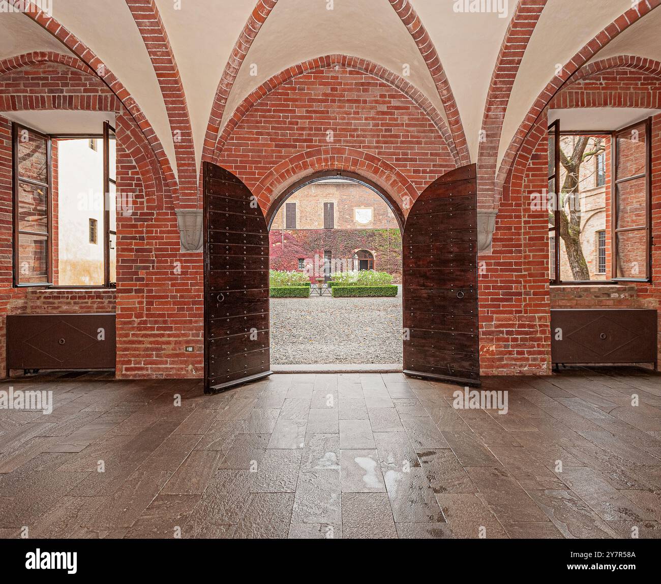 Italy Piedmont Principato di Lucedio Cistercian Abbey 1123 Stock Photo ...