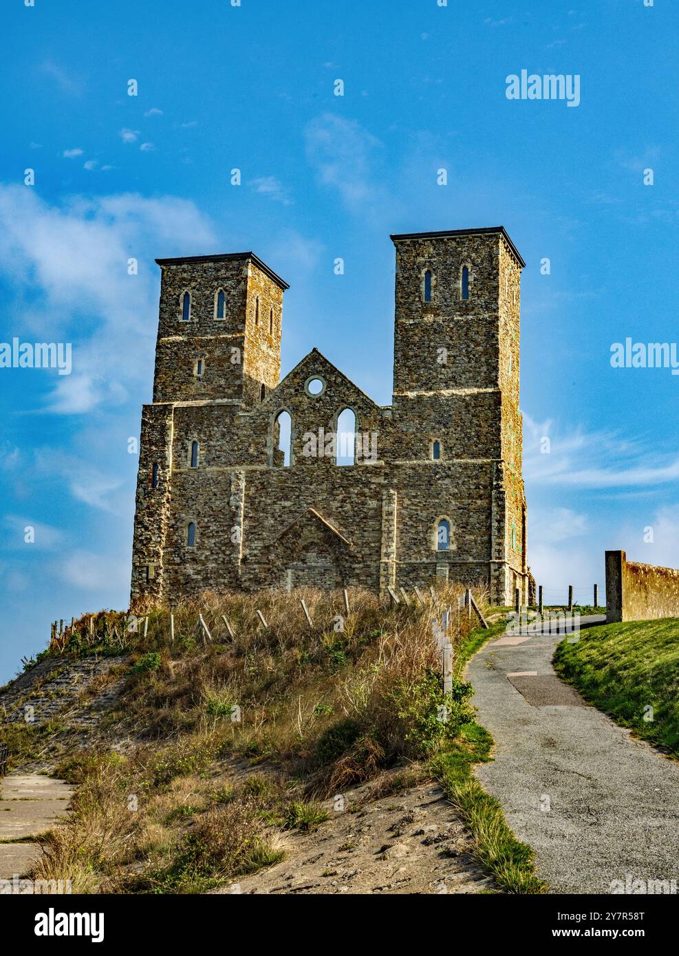 Reculver Towers & Roman Fort. Kent Stock Photo - Alamy