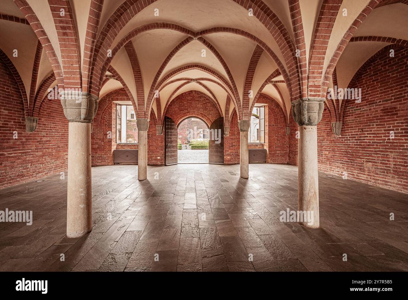 Italy Piedmont Principato di Lucedio Cistercian Abbey 1123 Stock Photo ...