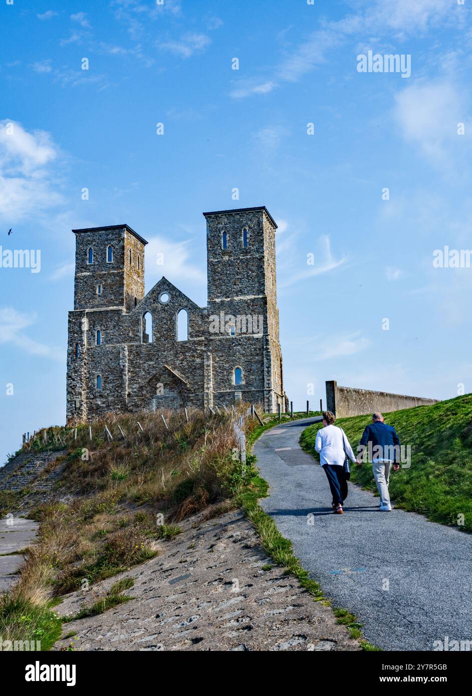 Reculver Towers & Roman Fort. Kent Stock Photo - Alamy