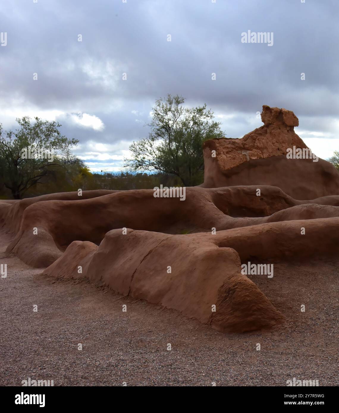 Ancient Casa Grande Ruins National Monument of the Pre-columbian ...