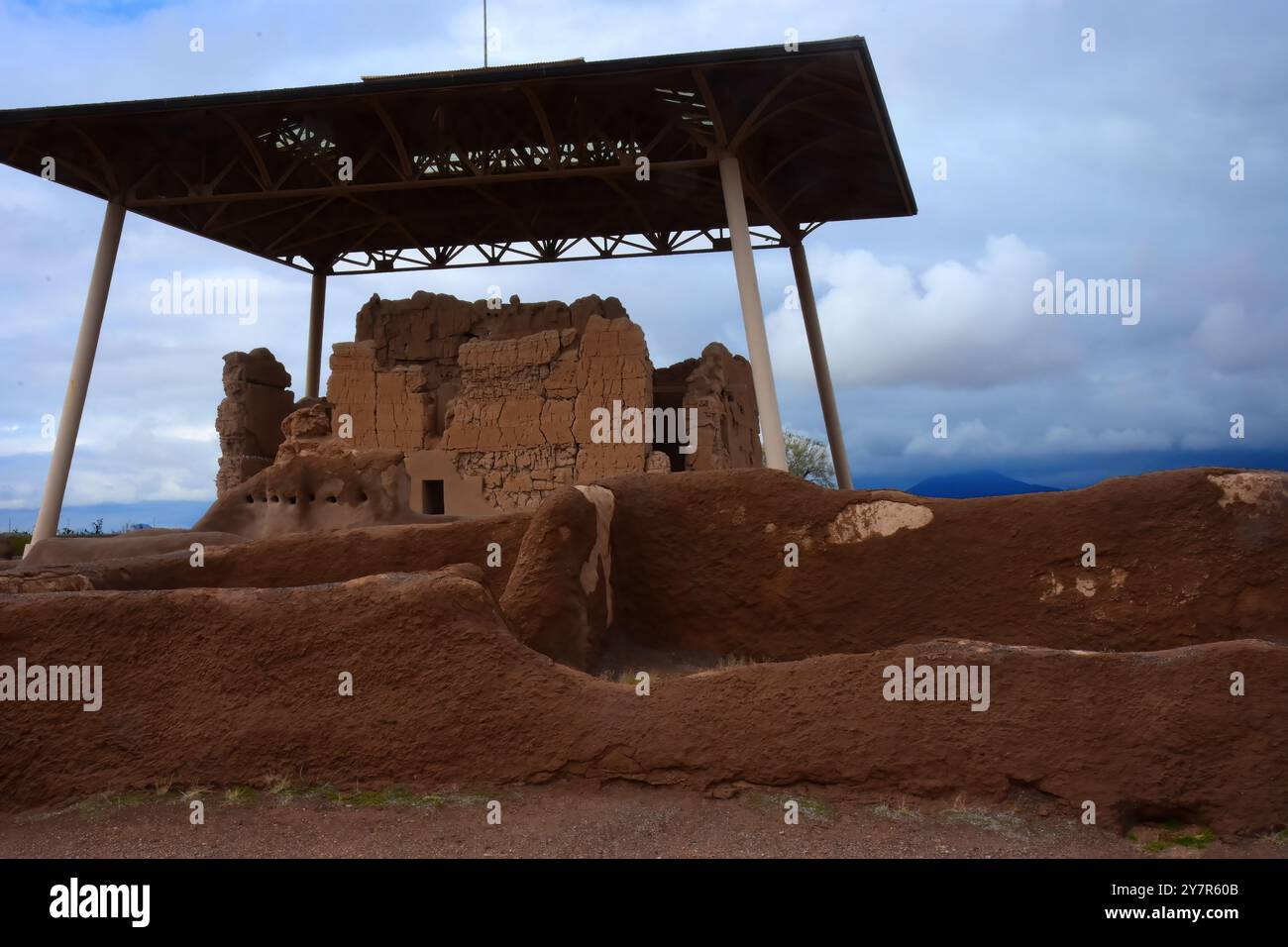 Ancient Casa Grande Ruins National Monument of the Pre-columbian ...