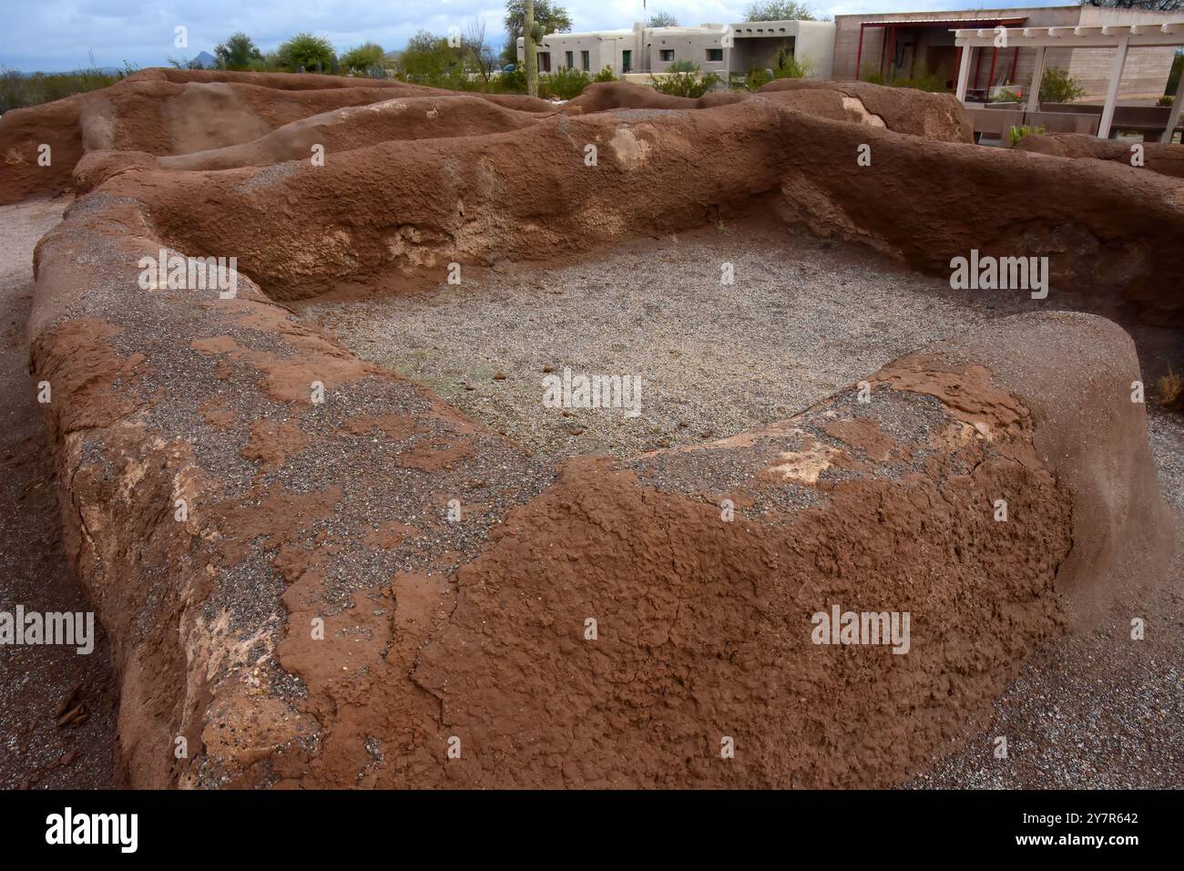 Ancient Casa Grande Ruins National Monument of the Pre-columbian ...