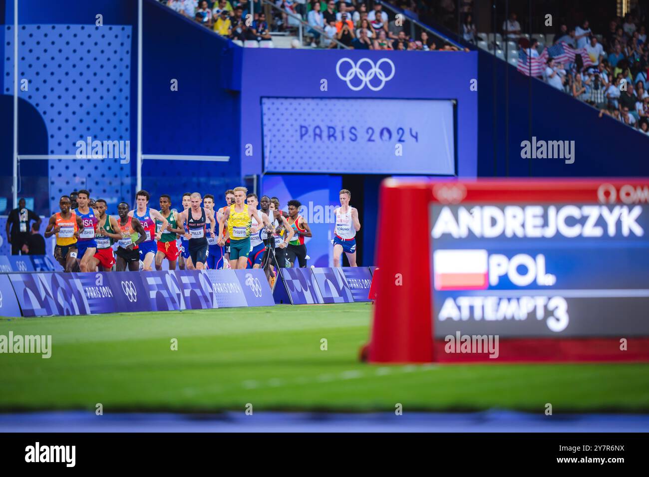 The 5000 meters final at the paris 2024 olympic games hi-res stock ...