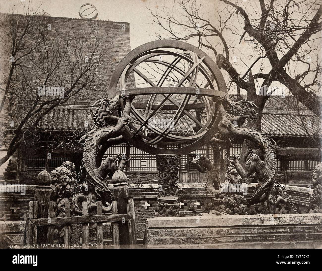 Vintage photo of Jesuit observatory, Beijing, China: bronze ...