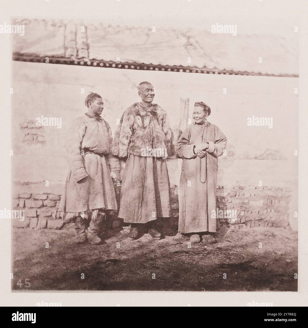 Vintage photo of Mongols. The Mongols here shown on picture belong to ...